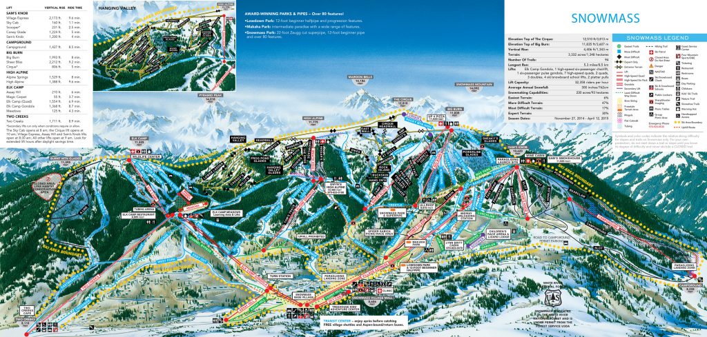 SNOWMASS MAP - SnowOnline.com